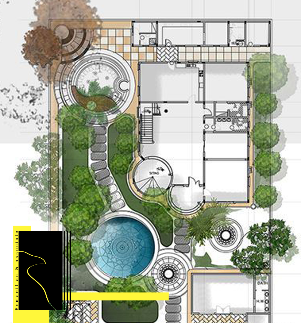 Roof Garden Space Layout – Khesht o Khorshid