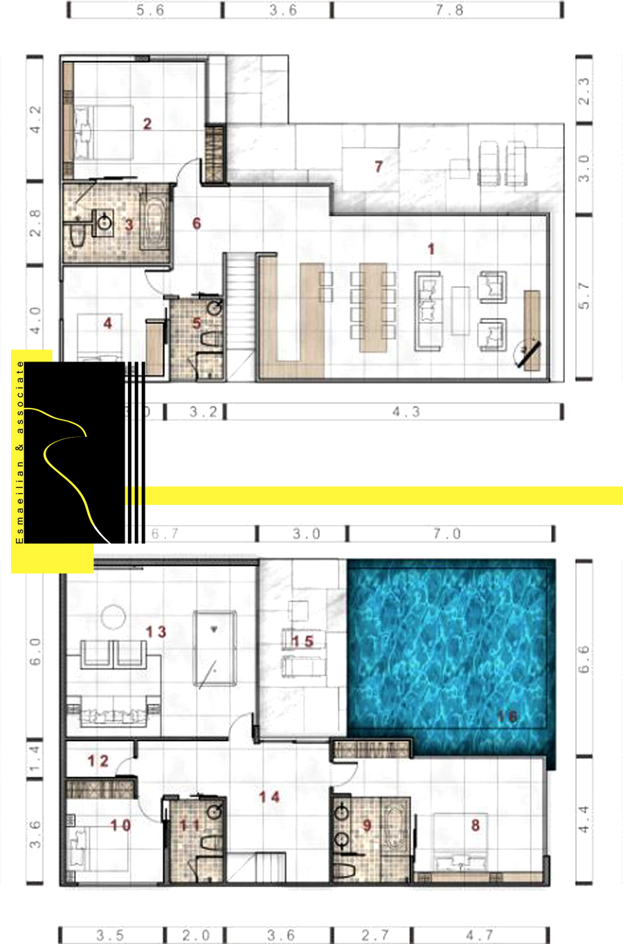Pool layout – Khesht o Khorshid