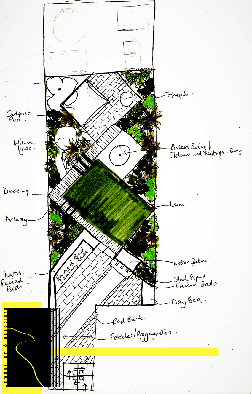 Roof Garden Space Layout – Khesht o Khorshid