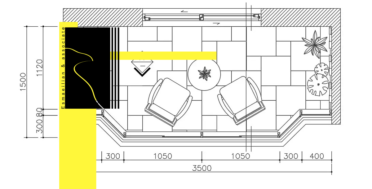 Terrace and balcony layout – Khesht o Khorshid